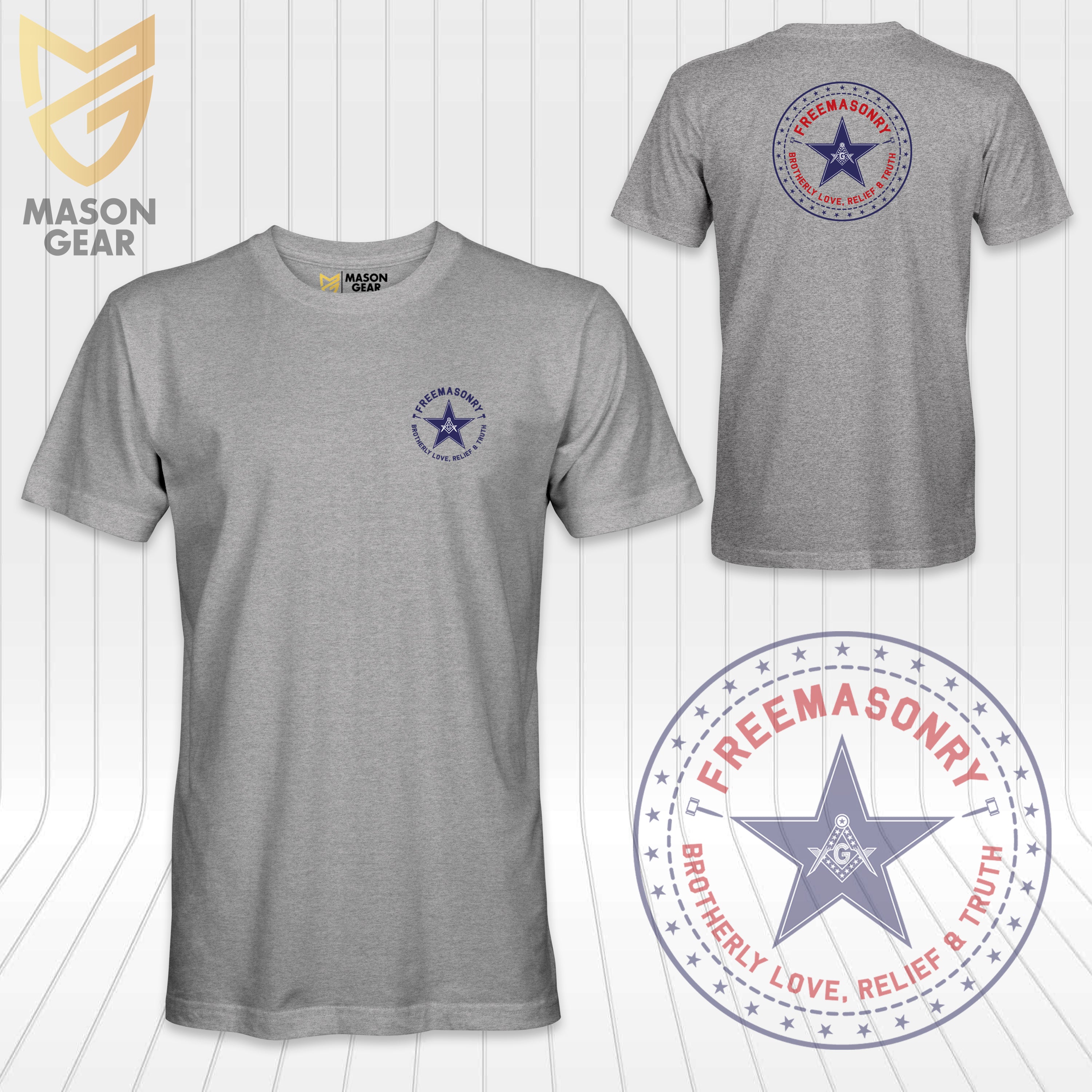 Freemasonry Star Values - T-shirt – Mason Gear Shop