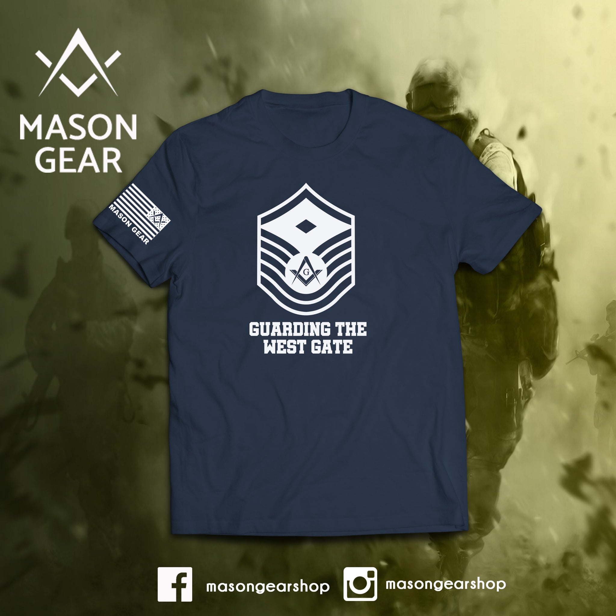 Guarding the West gate - tshirt – Mason Gear Shop