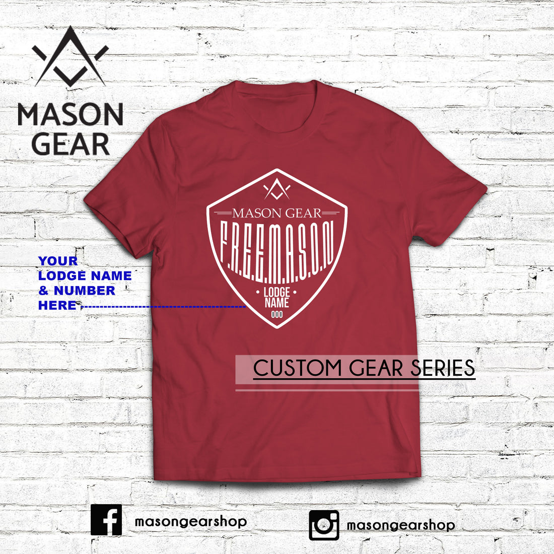 SHIELD t-shirt design -Print your Lodge name and number – Mason Gear Shop