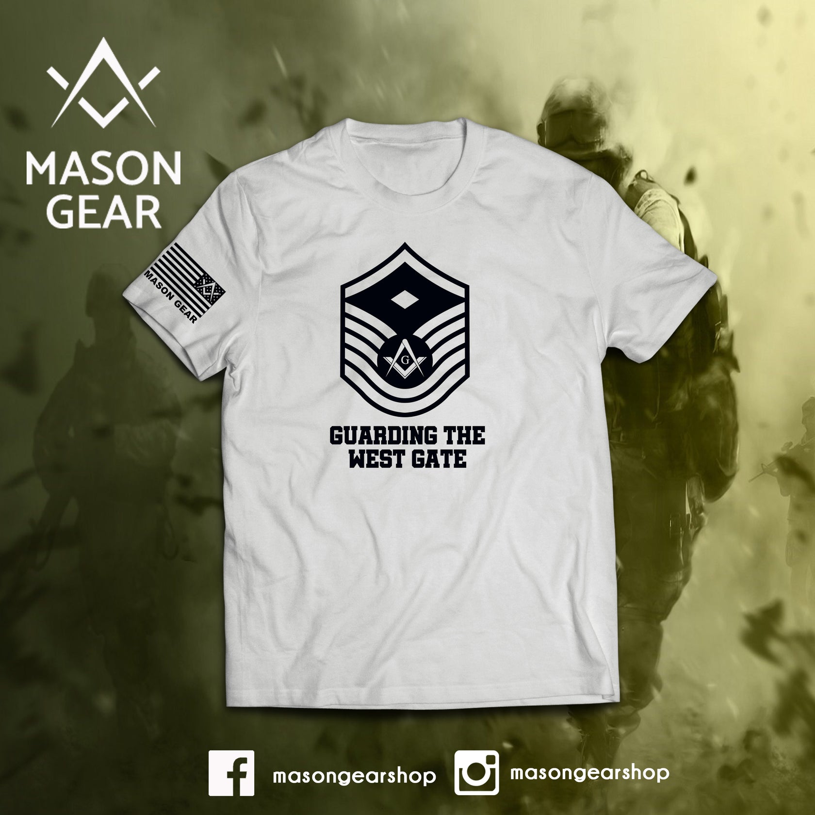 Guarding the West gate - tshirt – Mason Gear Shop